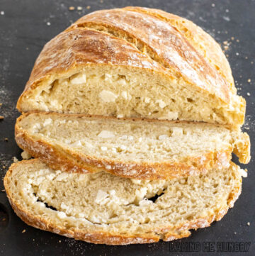 Feta Bread (Easy No-Knead Recipe) | Baking Me Hungry