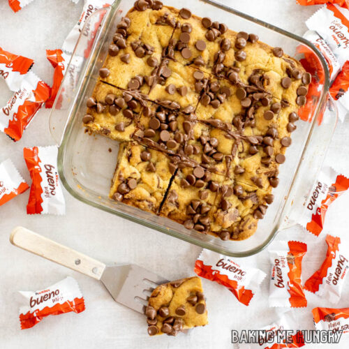 Kinder Bueno Cookie Bars Recipe : Chocolate Hazelnut