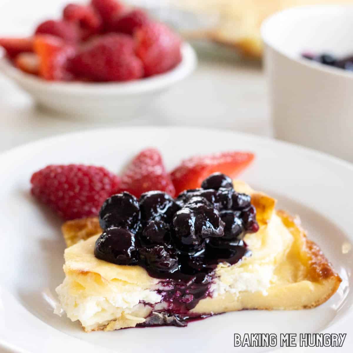 Blintz Casserole Recipe with Blueberry Sauce