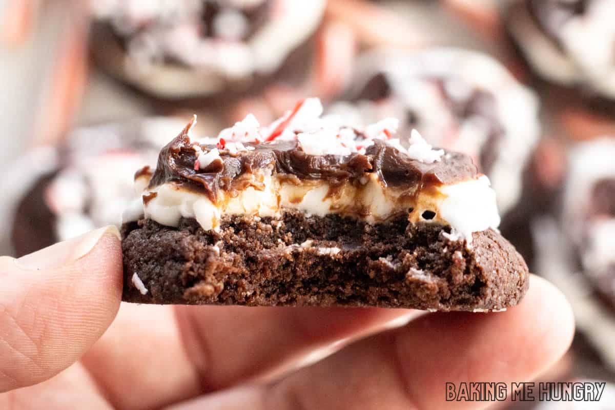 Candy Cane Brownie Cookies Recipe (Fudgy Chocolate!)