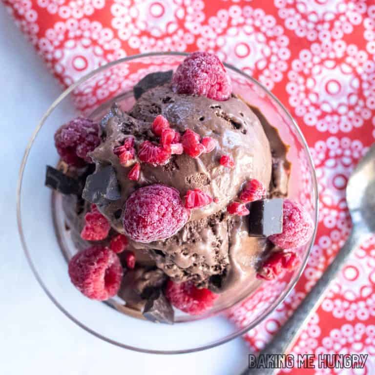 Dark Chocolate Raspberry Ice Cream Recipe | Easy, Homemade