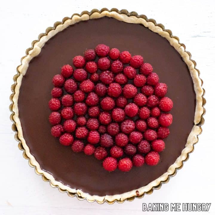 Chocolate Raspberry Tart Recipe | Easy, 5 Ingredients