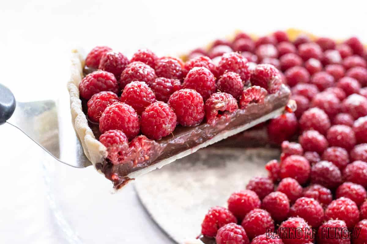 Chocolate Raspberry Tart Recipe | Easy, 5 Ingredients