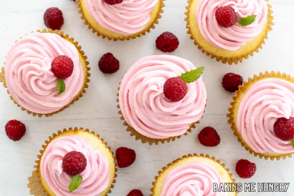 Raspberry Cupcakes Recipe | Easy Filled Vanilla Cupcake
