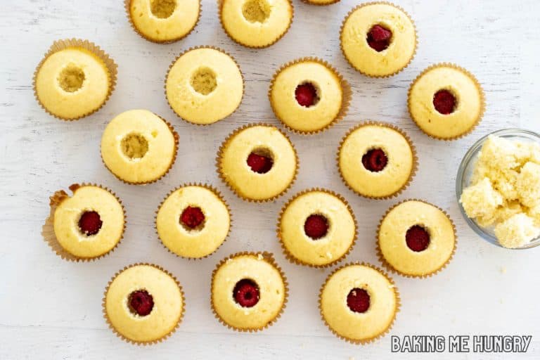 Raspberry Cupcakes Recipe | Easy Filled Vanilla Cupcake