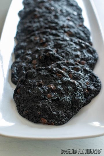 Black Cocoa Cookies Recipe with Chocolate Chips