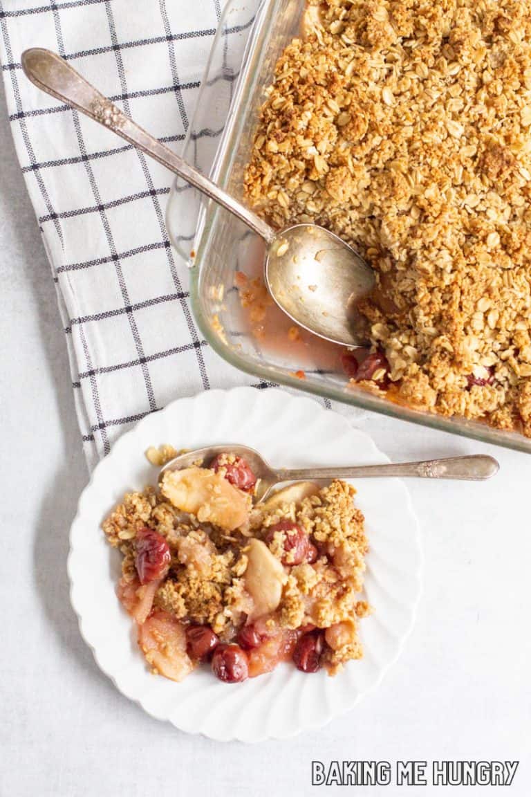 Cherry Apple Crumble Recipe | Easy Tart Cherry Crisp
