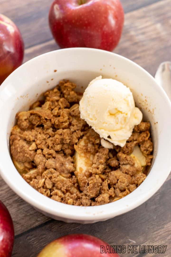 Single Serve Apple Crumble | One Serving Crisp Recipe