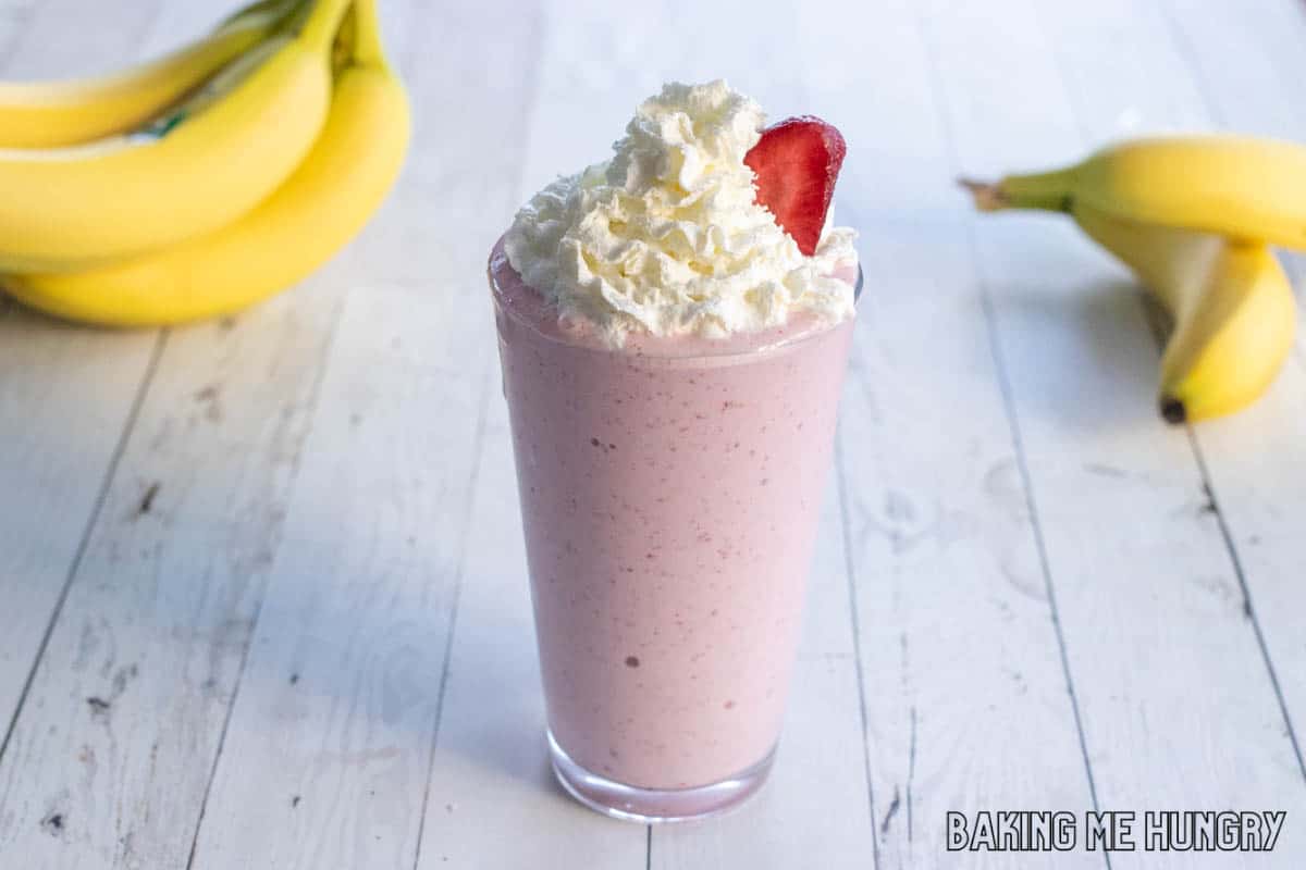 Strawberry Banana Milkshake Recipe | Easy Creamy Shake