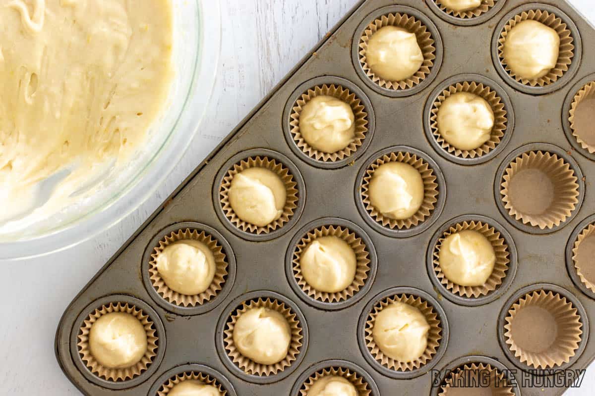 Mini Lemon Cupcakes with Lemon Buttercream Recipe
