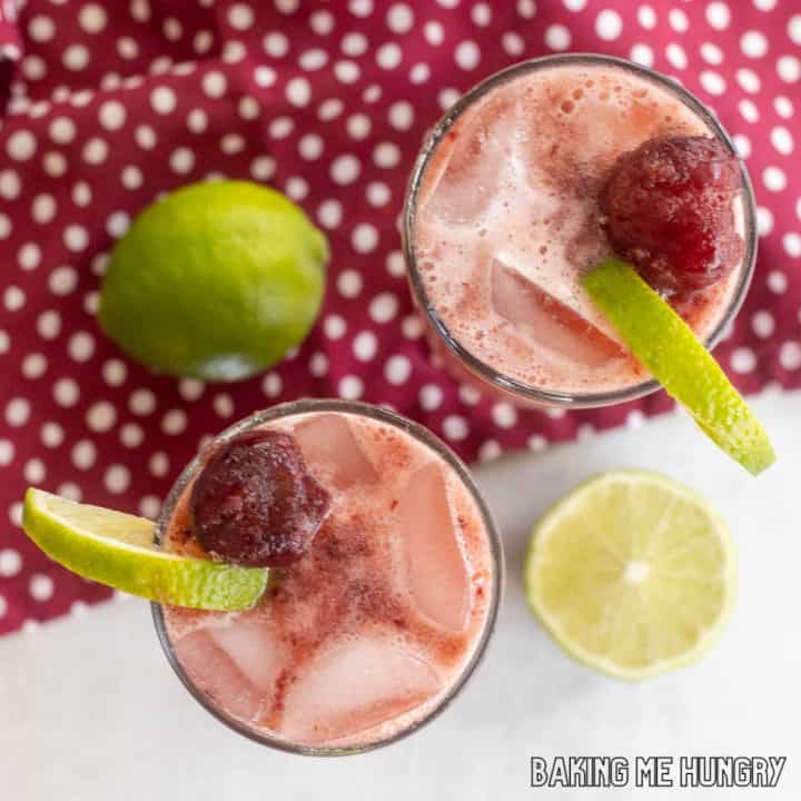 Cherry Mocktail Recipe | Sparkling Cherry Lime Spritz