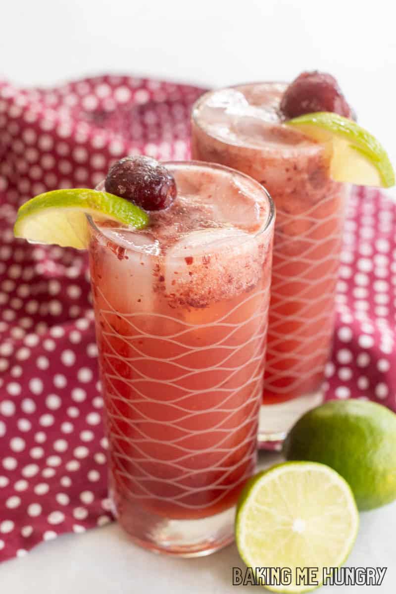 Cherry Mocktail Recipe | Sparkling Cherry Lime Spritz