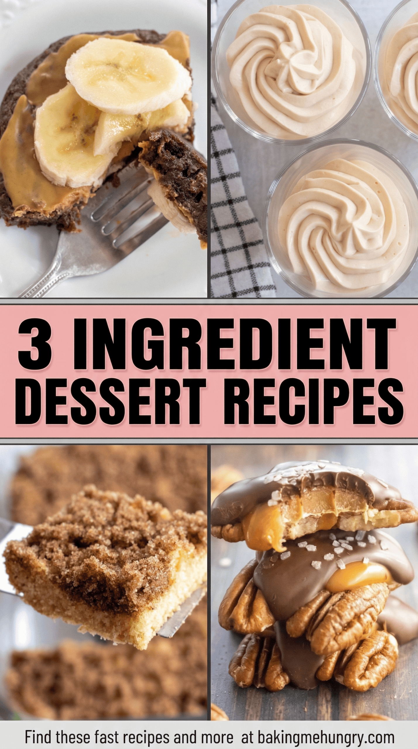 3 Ingredient Dessert Recipes | Cookies, Brownies, Mousse, & More