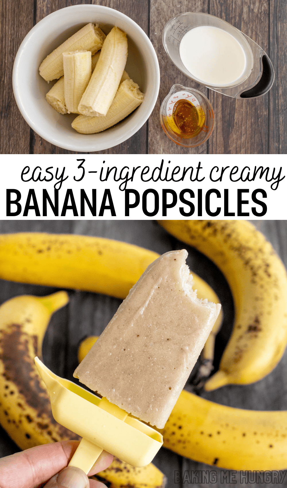 Creamy Banana Popsicles Recipe (3 Ingredients)